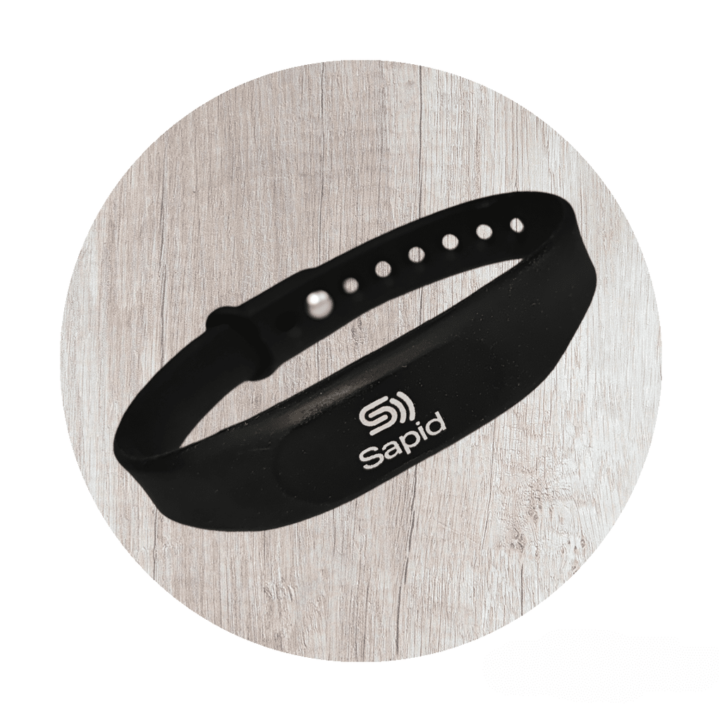 Brazalete de Silicón con Chip NFC - Negro – SapID mx